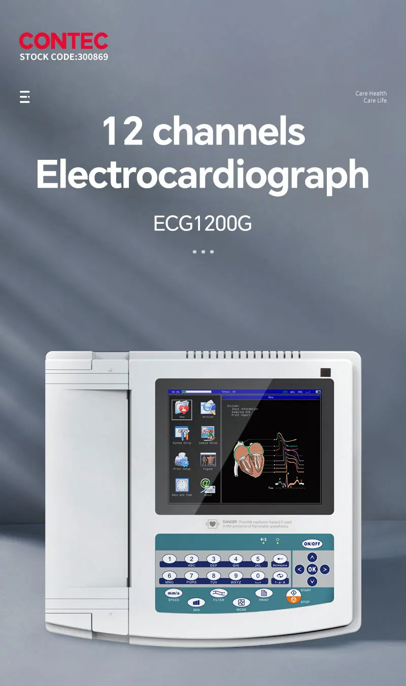 CONTEC ECG1200G Ecg Machine Based Pc 12 Lead Ecg Machines| Alibaba.com