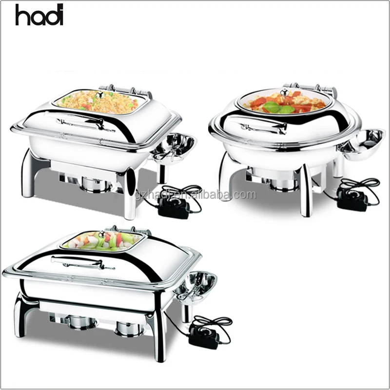 HADI Restaurant Home Chafing Dish Golden Food Warmer 6 Liter Stainless ...