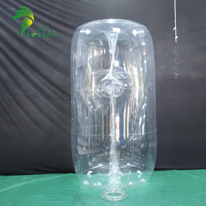 Newest Clear PVC Cylinder Shape Inflatable Body Suit by Hongyi