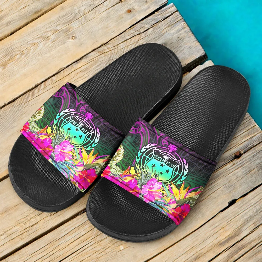 Samoan Pattern Comfort Flat Slippers Polynesia Samoa Tribal Samoan ...