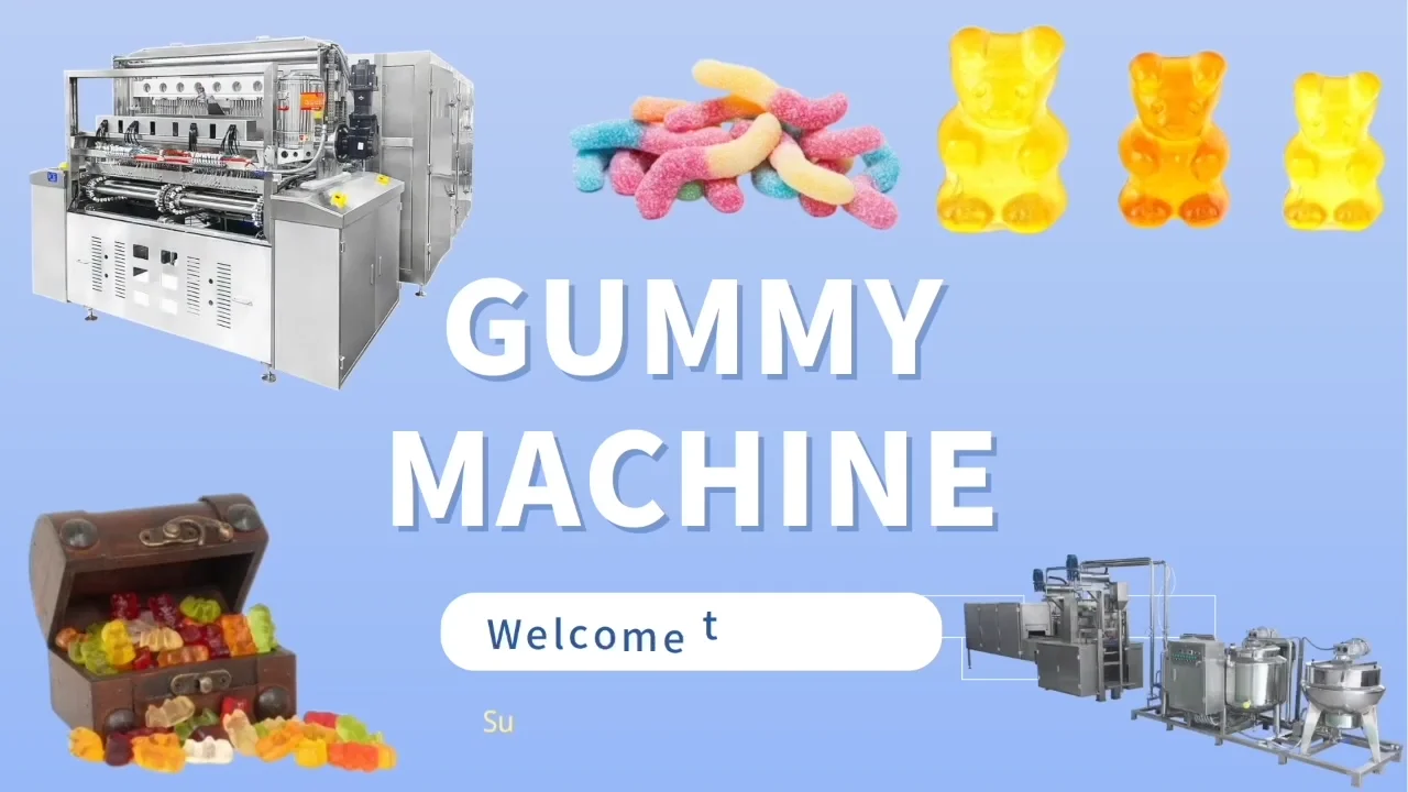 Full Automatic Gummy Bear Candy Production Line Vitamin Pectin Jelly ...