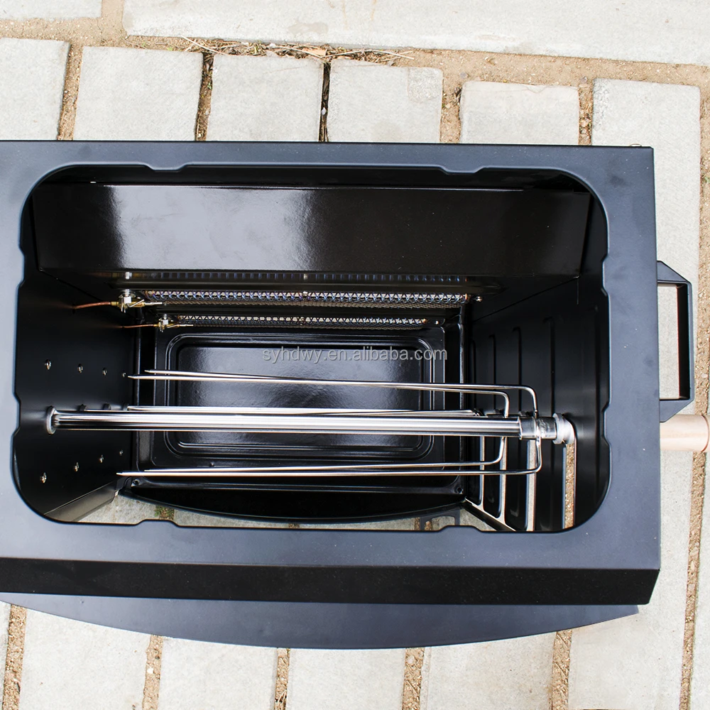 Commercial Battery Electric Rotating Grill Gas Chicken Grill Roasting ...