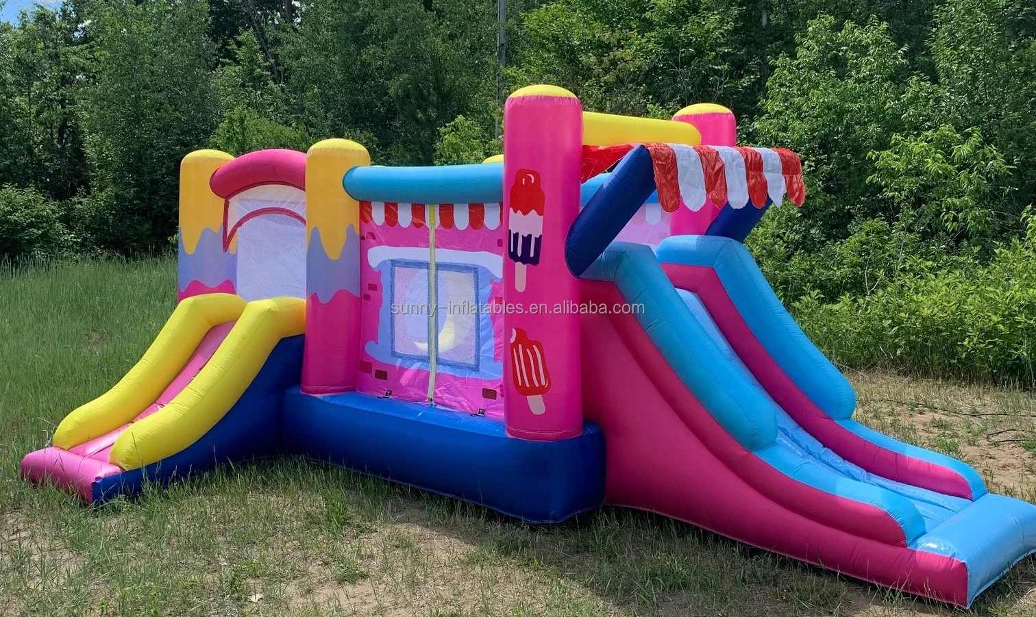 Ocean Kids Inflatables Castle Bouncy Jumping Beach Combo Bouncer Slide ...