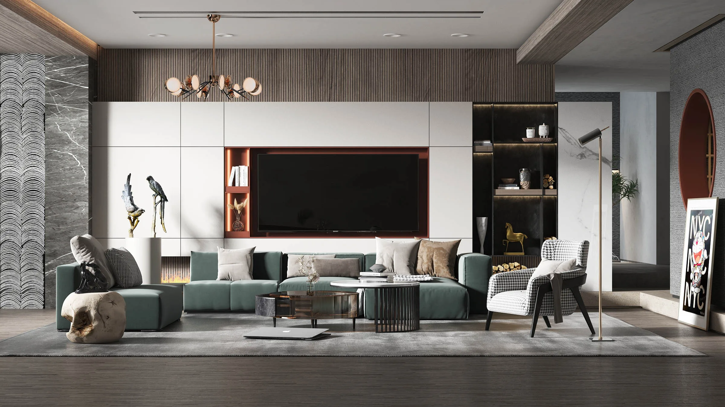 New Design Glass Tv Cabinet Stand Luxury Home Wall Unit Meuble Tv Stand ...