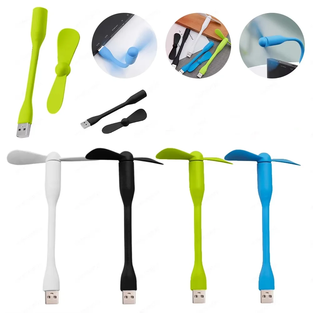 Portable Usb Mini Fan Flexible Bendable Summer Cooling Gadget For ...