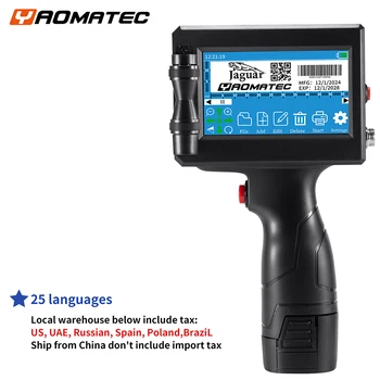 Yaomatec Handheld Inkjet Printer Date Number Bar Code Qr Code Logo Portable Printer For Bag Wood ...