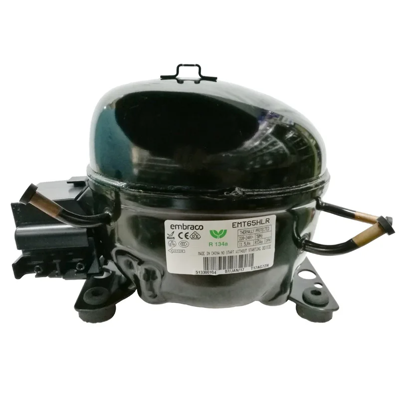 Refrigerator Embraco Compressor Emt65hlr 1/4hp R134a 220-240v 50hz Low Back Pressure Compressors ...