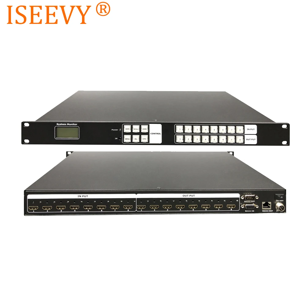 Iseevy 8x8 Hdmi-compatible Matrix Switch With 8 In 8 Out Full Channels ...