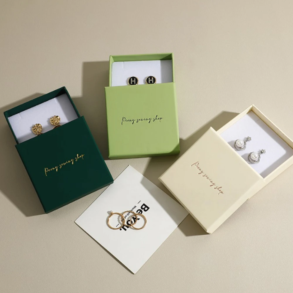 Custom Paper Cardboard Jewelry Packaging Cajitas De Pour Bijoux Drawer ...