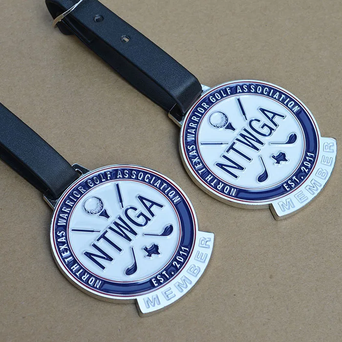 Factory Custom Large Metal Zinc Alloy Golf Bag Tag Metal Luggage Tag ...