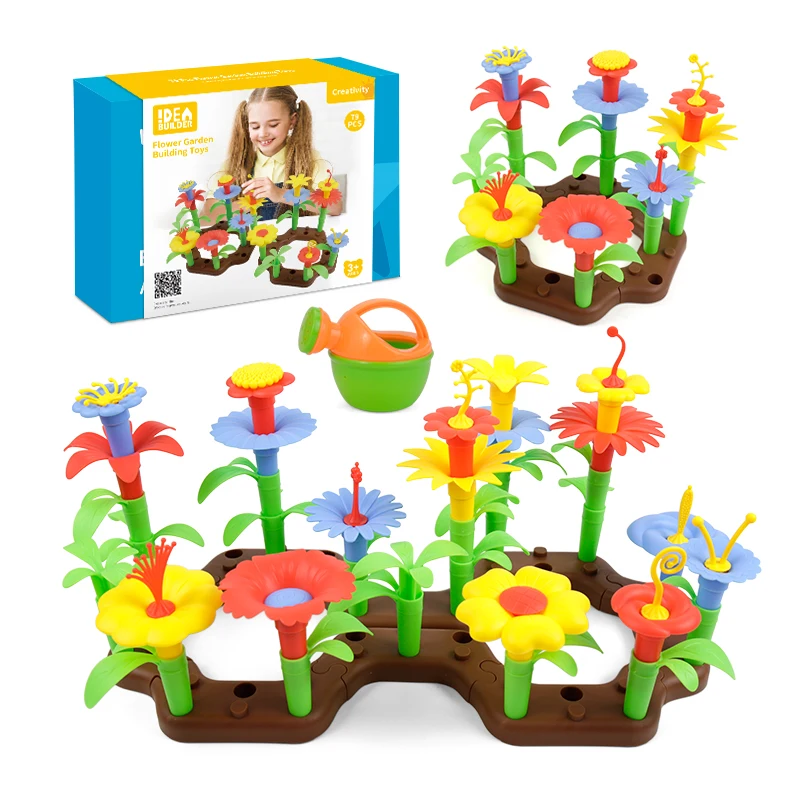 79 Pcs Best Flower Garden Building Toys Kit Set For 3 Year Old Girl Kid 79-pcs-best-flower-garden-building-toys-kit-set-for-3-year-old-girl-kid