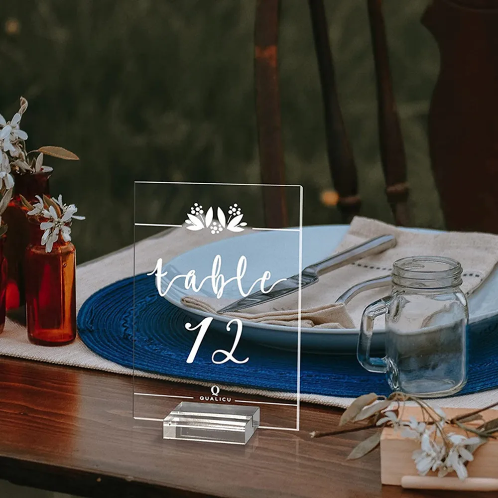 acrylic bracket wedding logo bracket with card slot card Acrylic Stands ...