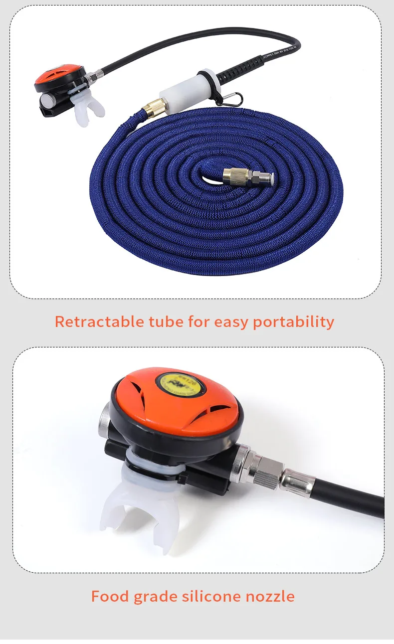 Scuba Diving Snorkel Tankless Portable Underwater Rechargeable Tank ...