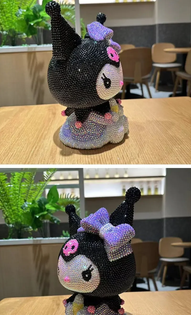 Botu Sanrio Kuromi Piggy Bank Diy Diamond Stick Kawaii Figure Cartoon ...