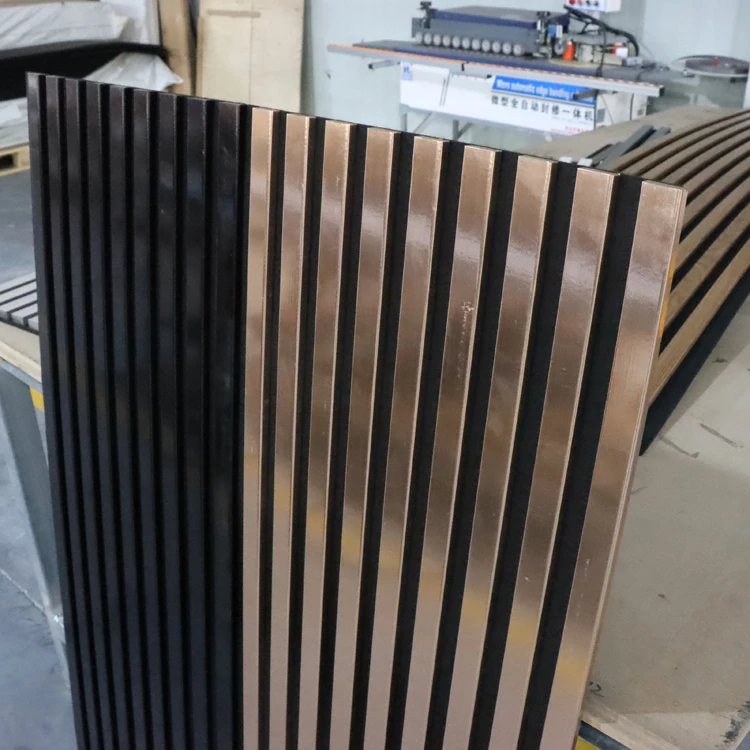 SONSILL Polyester Fiber Slat Wood Acoustic Wall Panel Soundproof ...