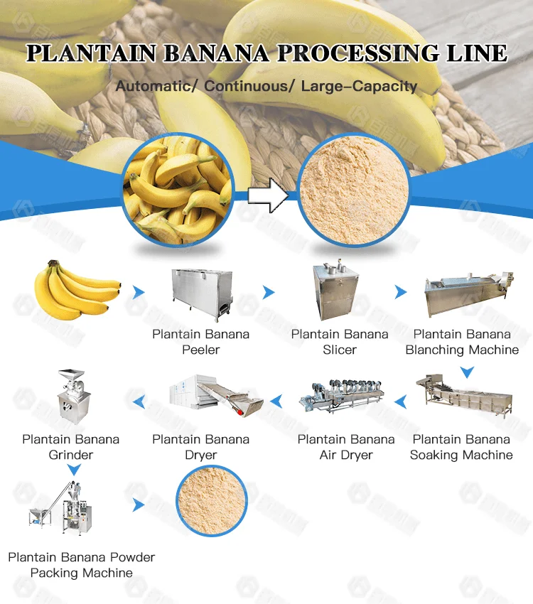 Food Machinery Plantain Powder Processing Line Banana Plantain Flour ...