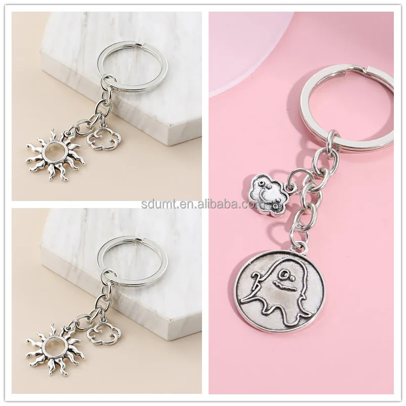 Hot Sales Keychain Sun Weather Cloud Key Chain Metal Key Ring - Buy Sun ...