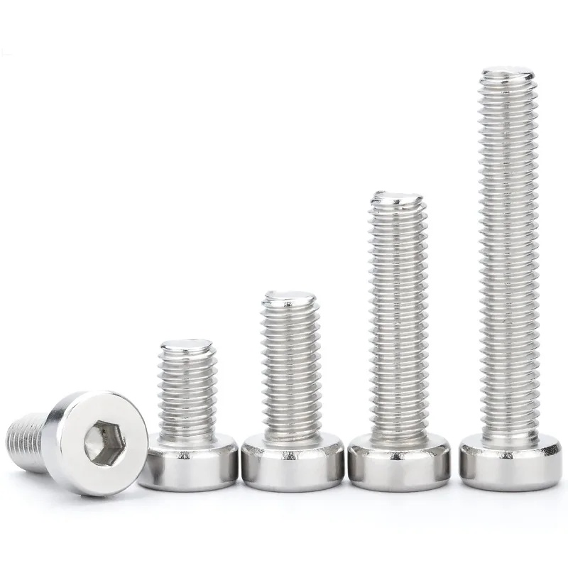 DIN7984 304 316 Stainless Steel Ultra Low Profile Thin Head Hexagon Socket Cap Machine Screw ...
