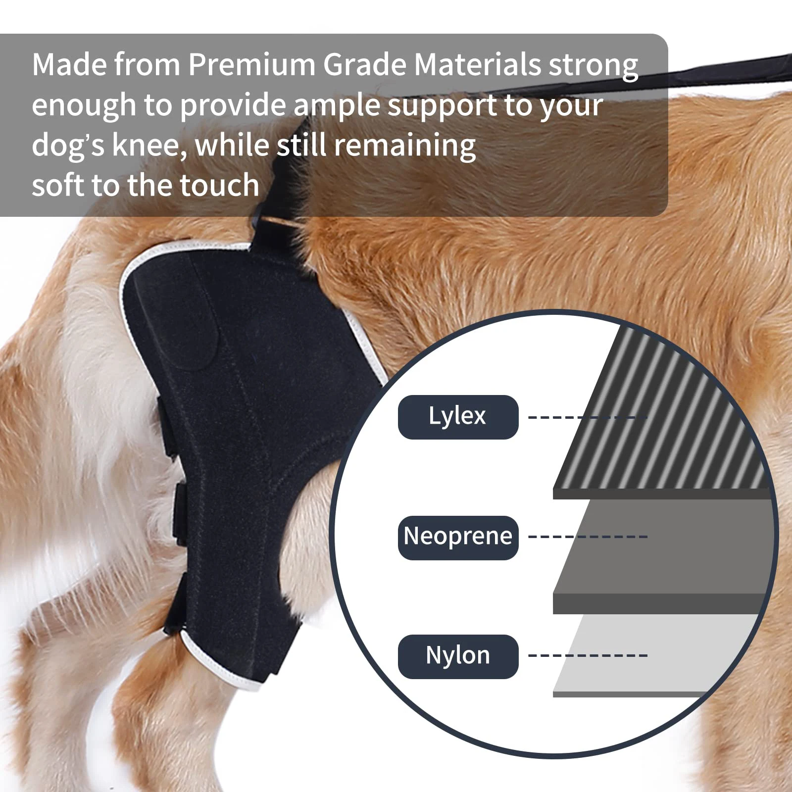 Alibaba.com: Dog ACL Brace with 2 angled lateral aluminum splints, CCL ...