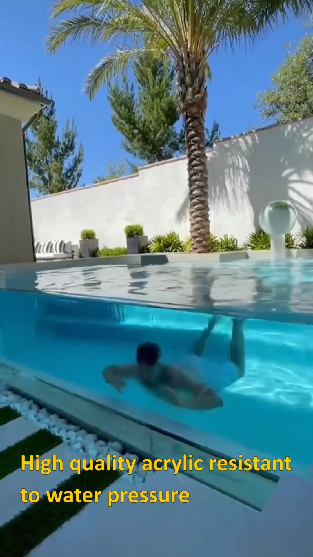 Outdoor Large Scale Infinity Swimming Pool Sheets Wall Plexiglass Panel ...