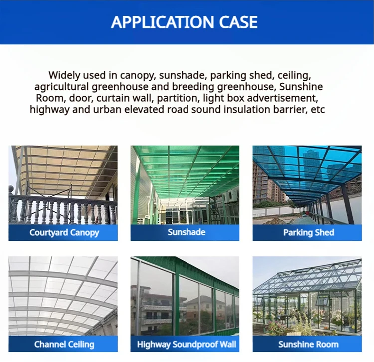 Smoked Polycarbonate Roofing Curved Sheet Tinted Grey 10mm