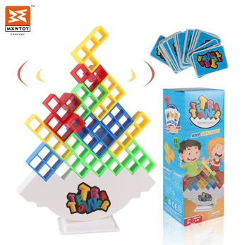 Tiktok Hot Stack Attack Game 48pcs Tetras Tower Balance Game Fun ...