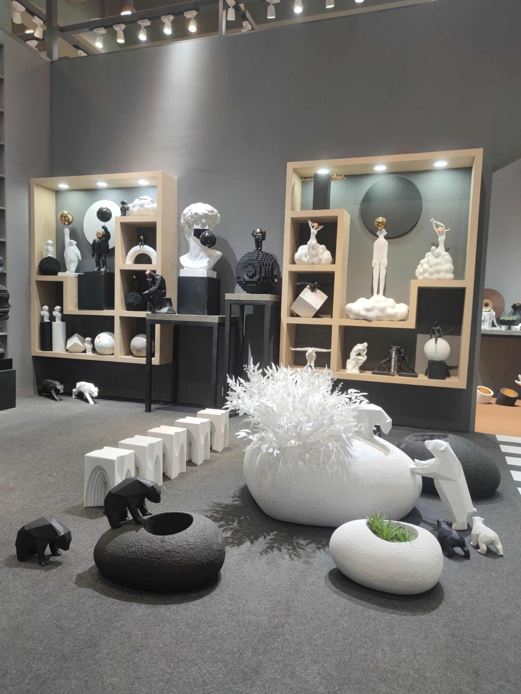 Black Abstract Art Resin Bird Statue Sculpture Decoration Creativity ...