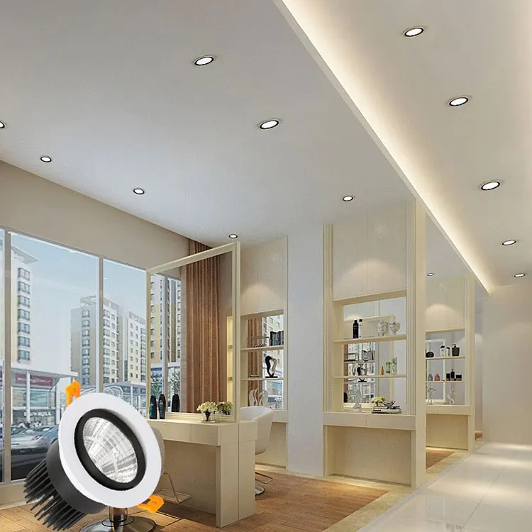 2inch Led Dimmable Downlight 4w Cob Recessed Ceiling Light Daylight White 5500k-6000k Cri80 Cob ...