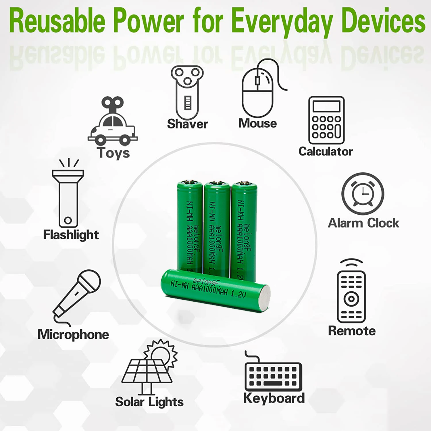 Aaa 2000mah Ni-mh 1.2v Rechargeable Battery Aaa Battery 3a Rechargeable ...