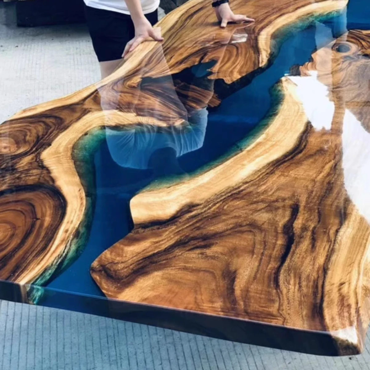 Factory Directly Offer Top River Epoxy River Table Resin Wood Table ...