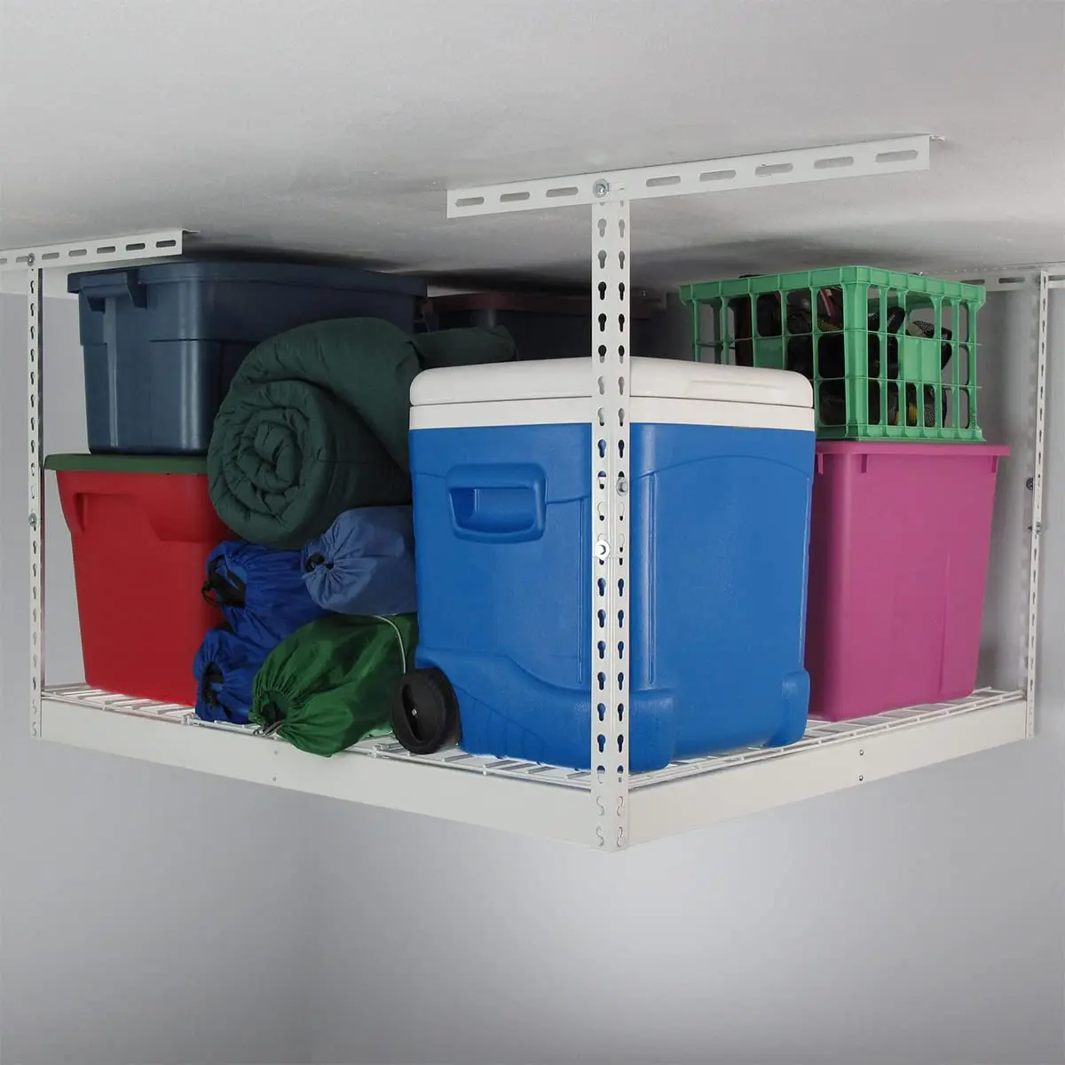 JH-Mech 4X8 Overhead Garage Storage Rack Adjustable Garage Storage ...