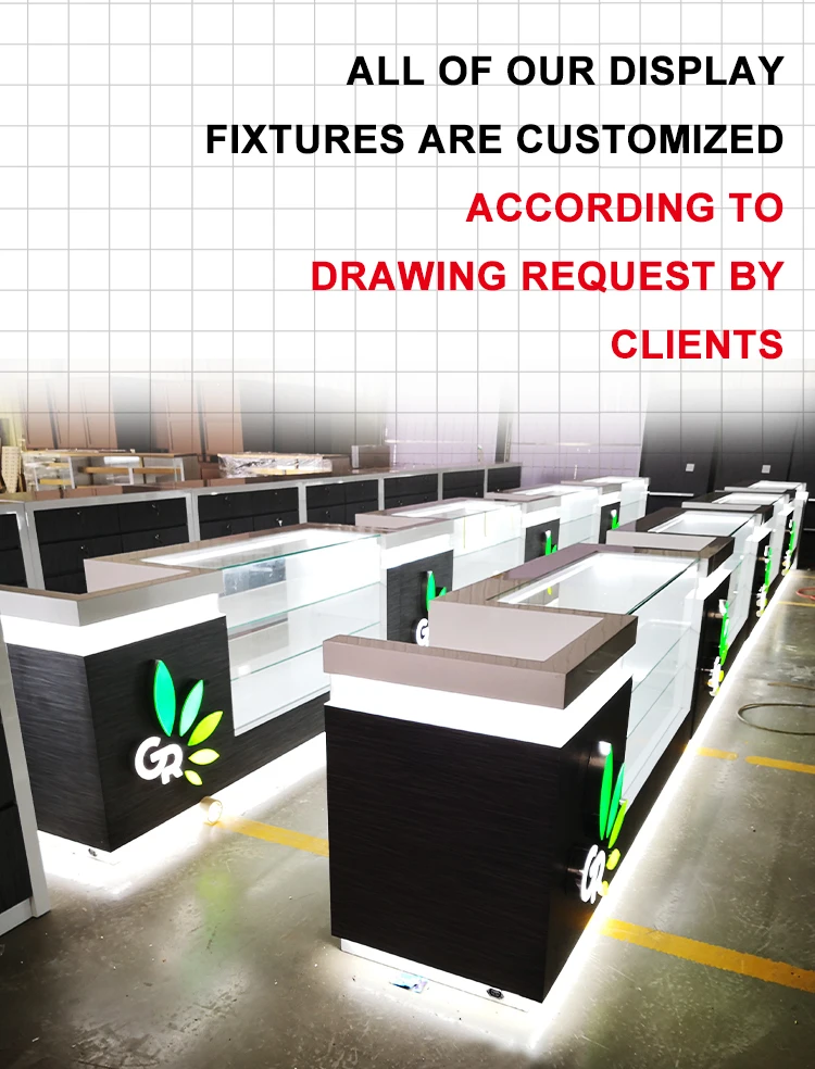 Customized Tobacco Shop Showcase Counter Cabinets