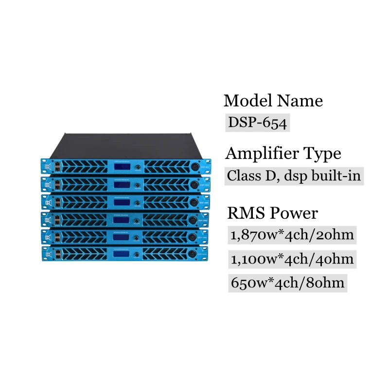 Great 4 Channel Digital Professional Class D 1u Active Power Amplifier ...