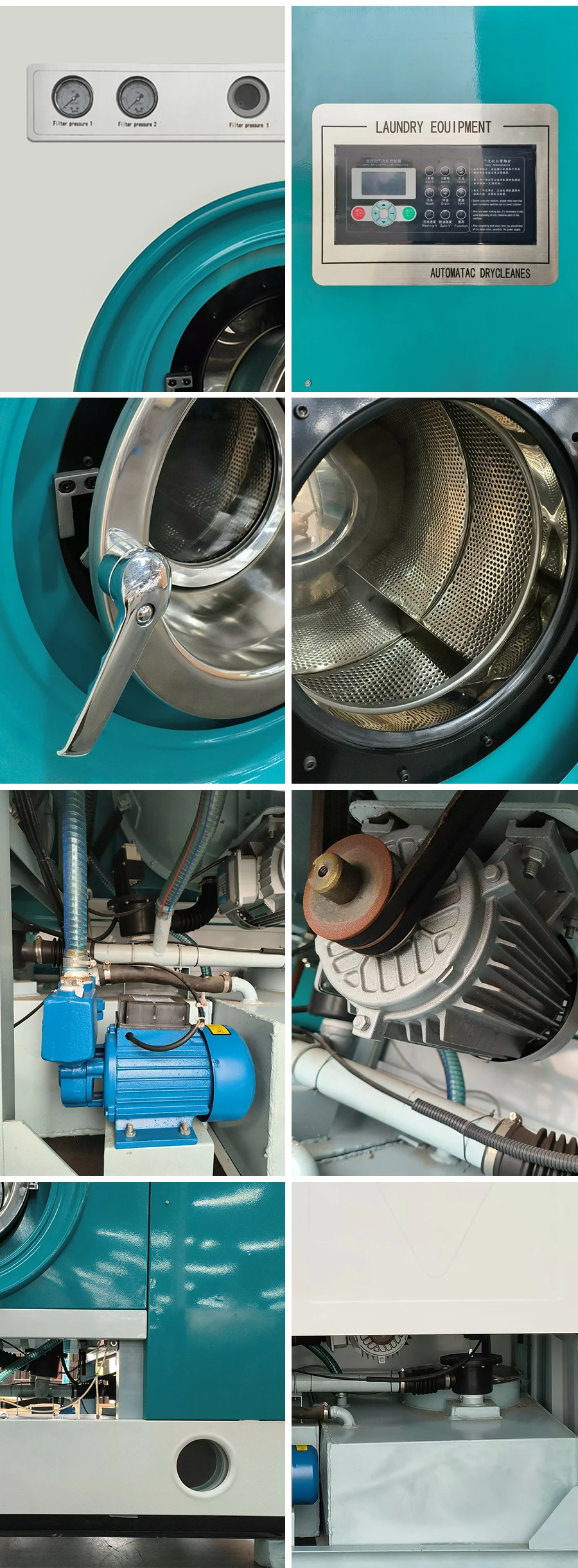 8-15kg Commercial Automatic Hydrocarbon Dry Cleaning Machines