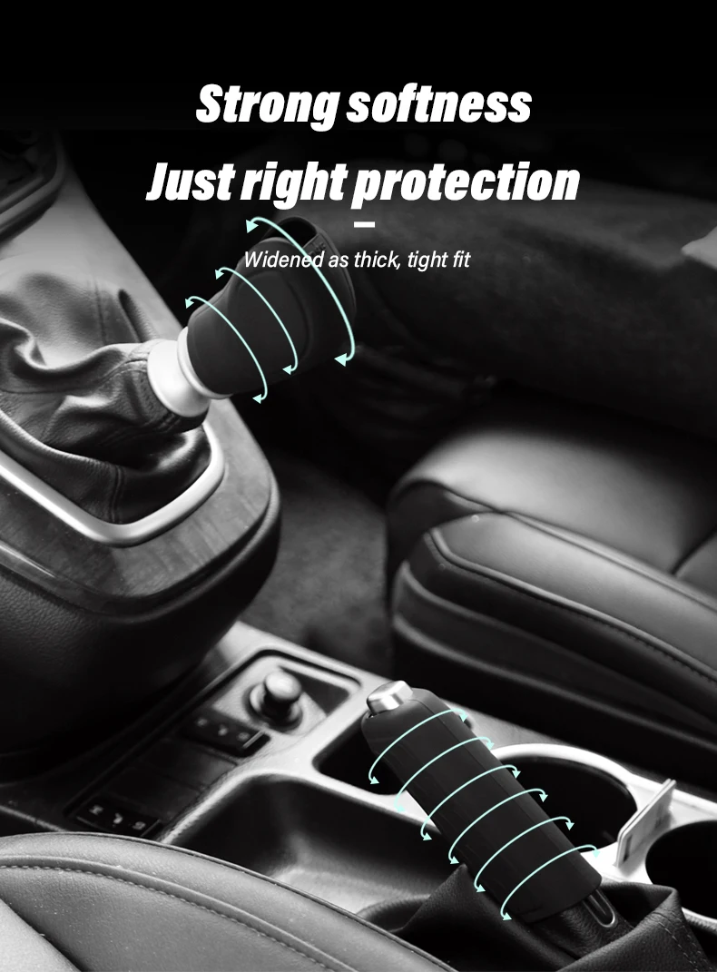 Litchi Pattern Factory Silicone Hand Brake Cover Knob Gear Car Interior ...