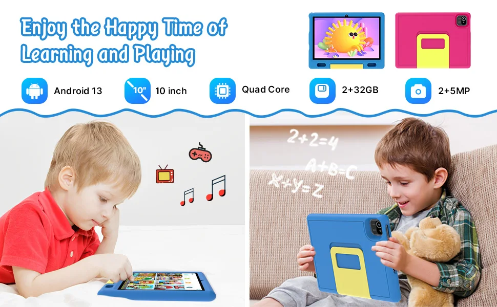 10 Inches 32gb 4 Core Dual Camera Educational Learning Android 13 Kids ...