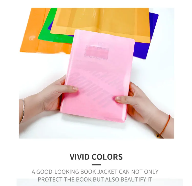 Factory Waterproof Book Cover Custom Colorful Book Cover Plastic Book ...