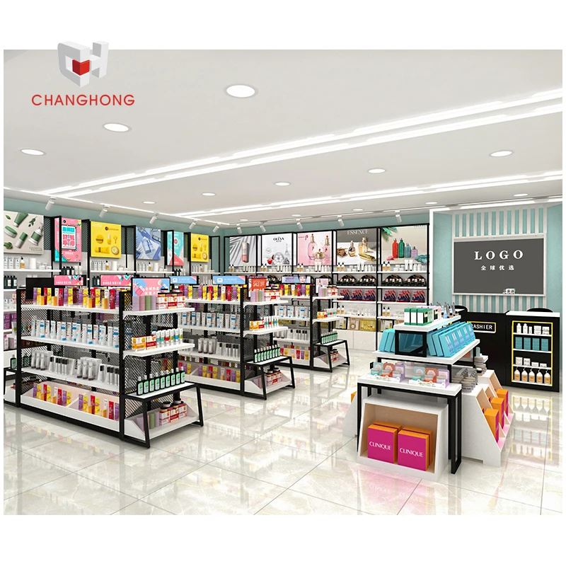 Hot Sale Simple Multi-tier Cosmetic Skin Care Shop Display Rack With ...