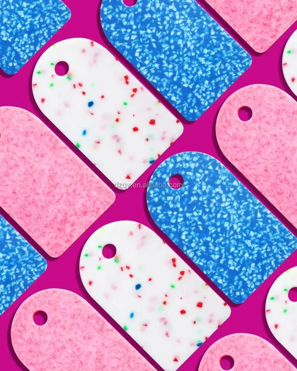 Wholesale Colorful Recycled Plastic Sheet Multi-colored Compression Molded Panels Recycled Hdpe ...