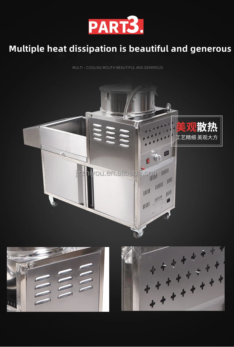 Simple Structure Small Size Gas Heating Caramel Popcorn Machine For ...