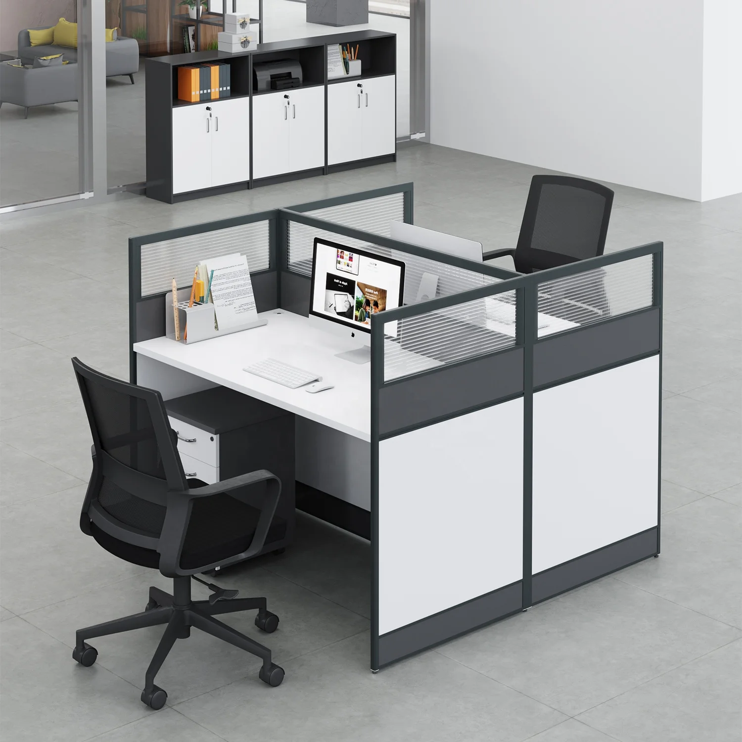 High Quality Movable Modular Workstation Desk Office Furniture Computer ...