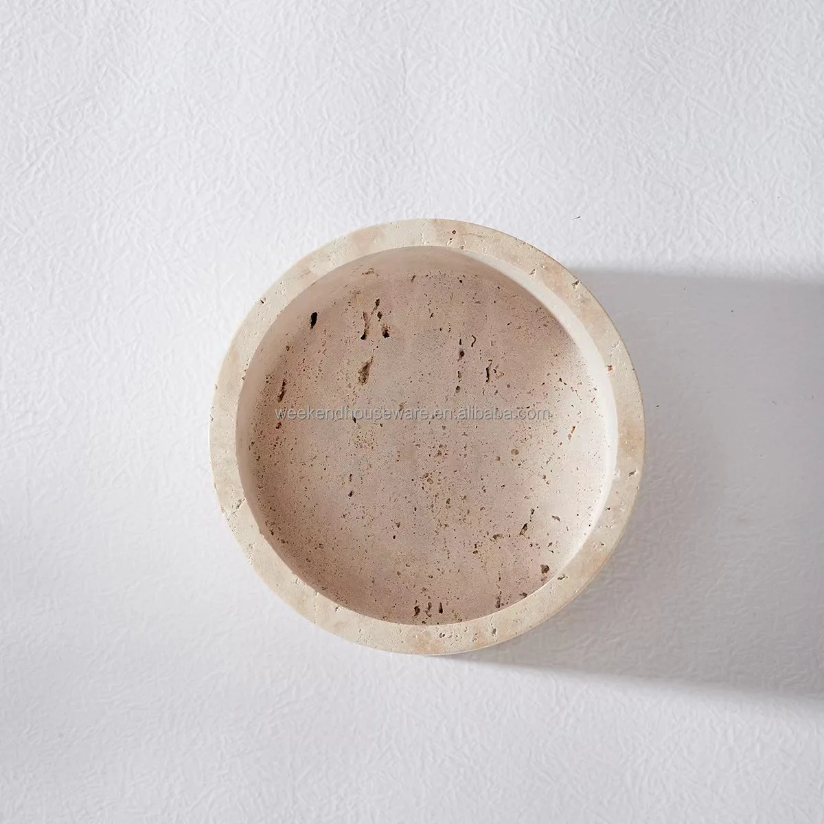 Empty Natural Beige Stone Marble Travertine Jars