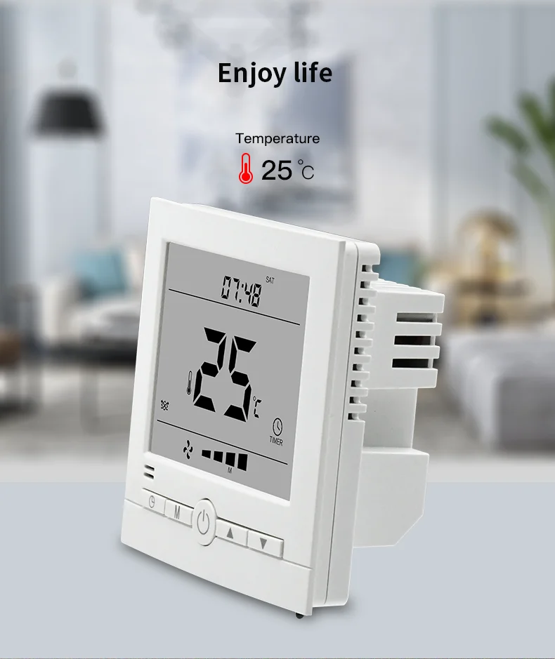 Air Ventilation Fan Coil Unit Temperature Controller Fresh Air System ...