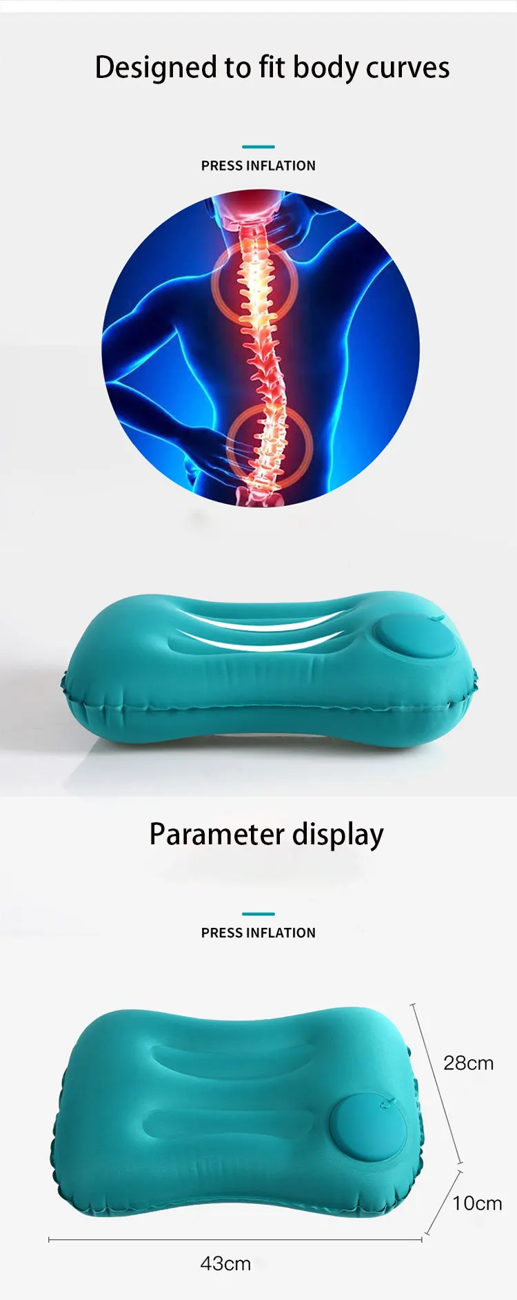 Portable Multi-function Inflatable Pillow Inflatable Travel Pillow ...