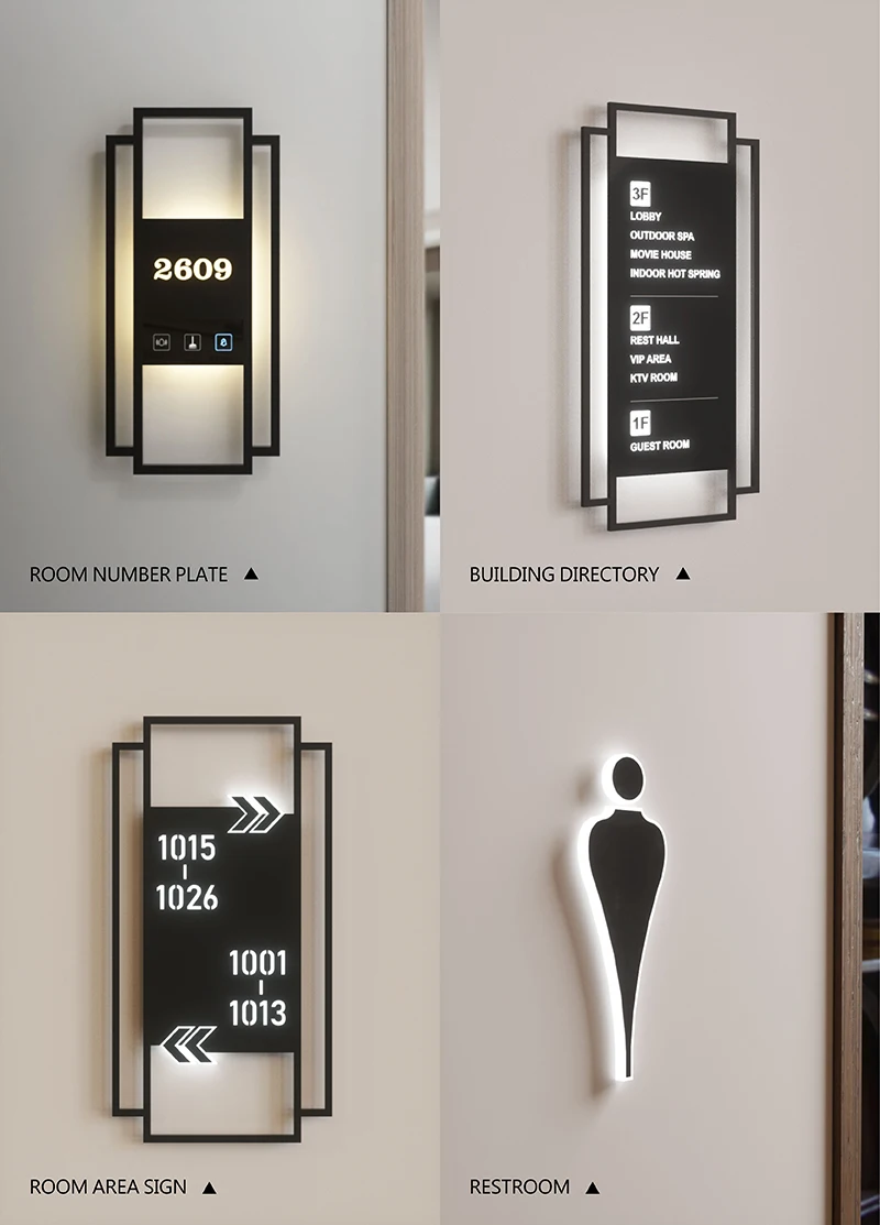 Customized Hotel Room Door Bell System with DND Electronic Doorplate