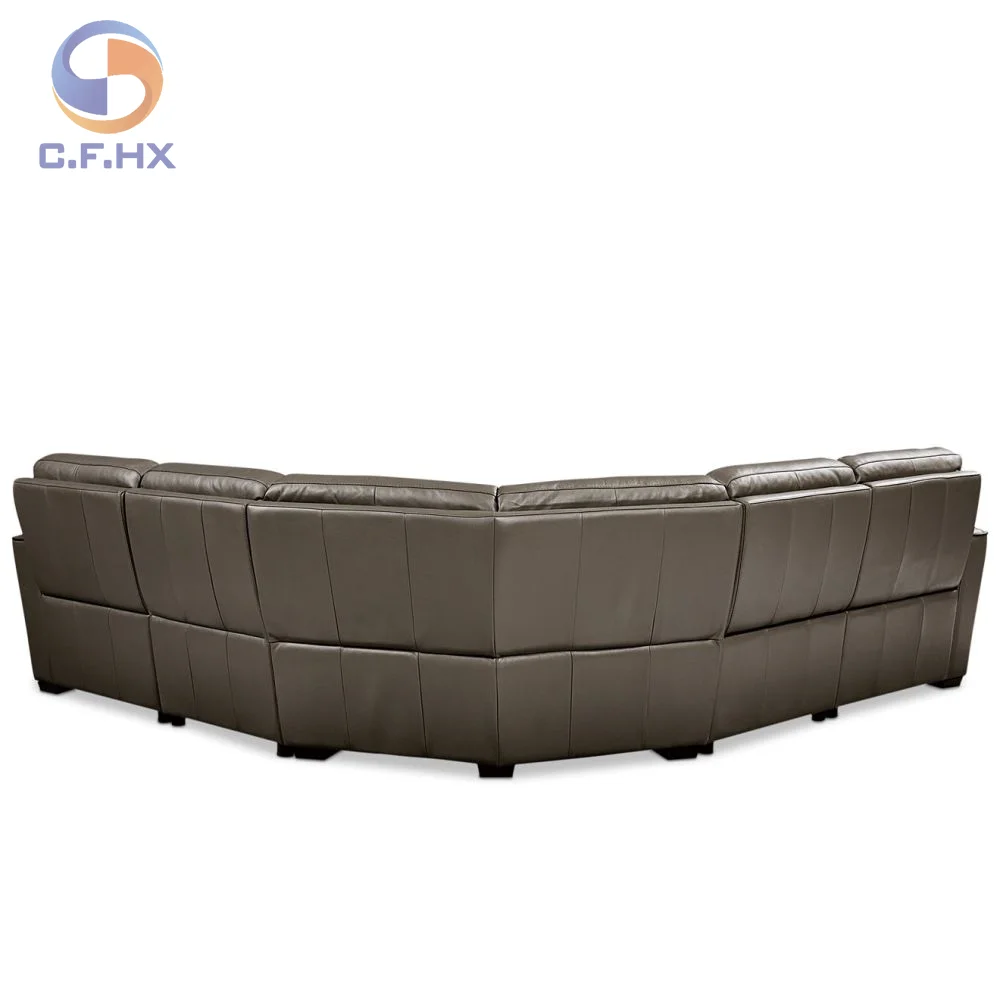 Luxury Leather L-shaped Sofa Set Elegant Addition To Living Room Lounge ...