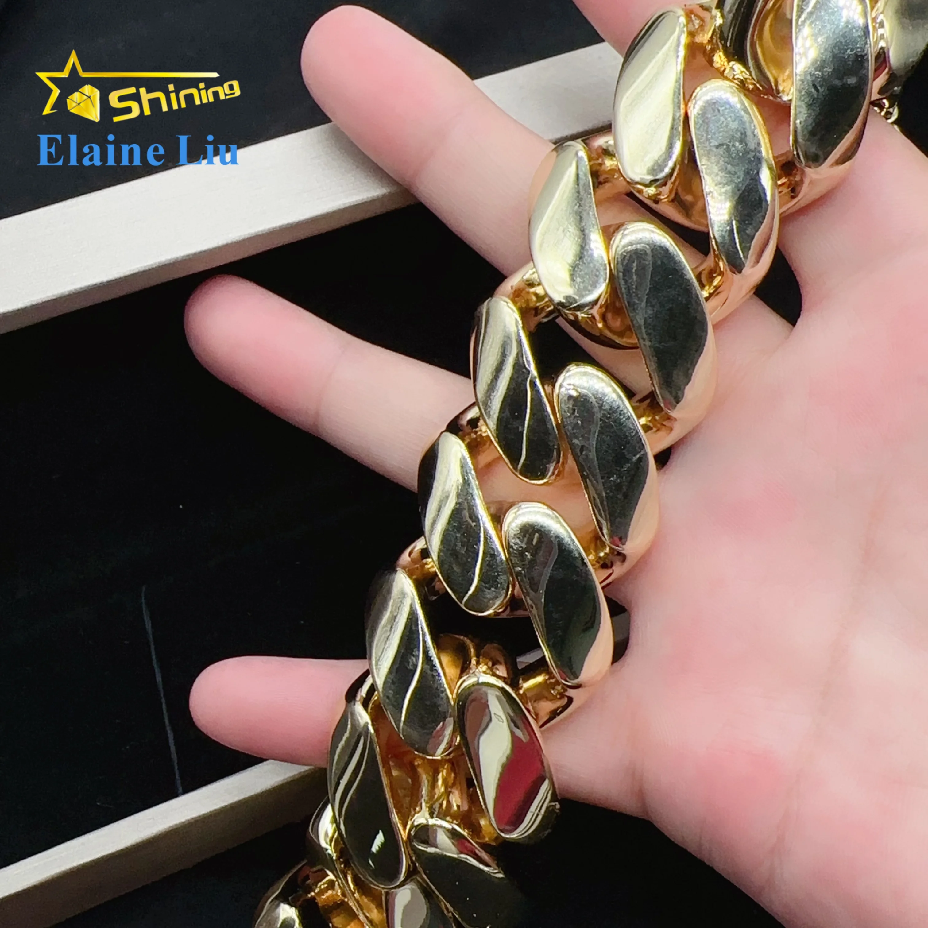 30MM Width Big Cuban Bracelet - Gold Plated Hip Hop Jewelry
