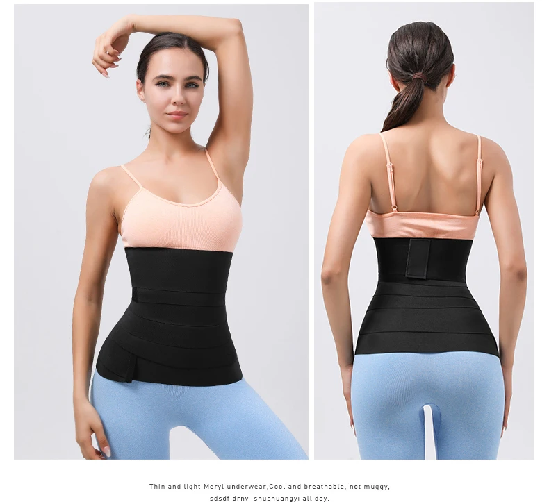 Latex Body Shaper - Waist Wrap Slimming Button Closure Belts