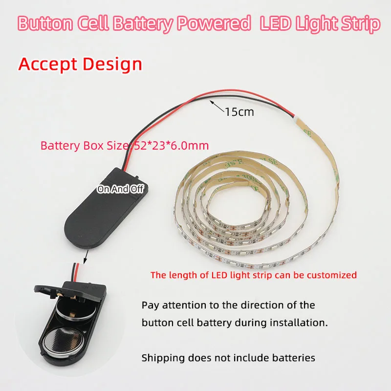 Battery Cell Powered LED Strip Lights - Flexible & Bright