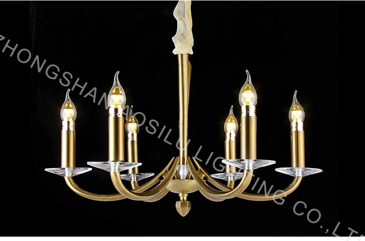 Modern Chandelier Luxury Gold Light Simple Pendant Lamp Restaurant Home ...